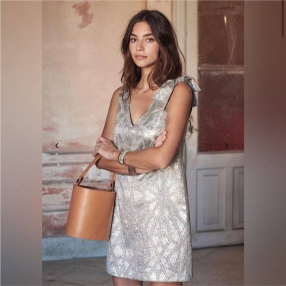 Sezane | Dresses | Nwt Sezane Pauline Mini Dress Lurexjacquard Multico ...